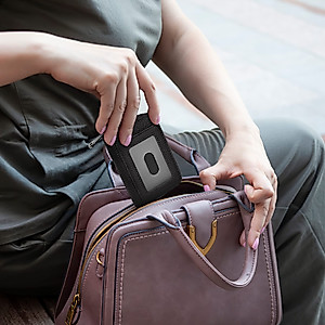 Badiya Genuine Leather Credit Card Holder RFID Blocking Accordion Small Card Case Wallet Zip Coin Purse for Women Men