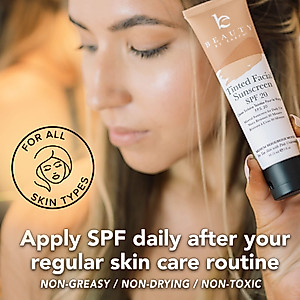 Tinted Face Sunscreen SPF 20 - Reef Safe Sunscreen for Face, Mineral Sunscreen Face SPF, Zinc Sunscreen, Tinted Sunscreen for Face Sun Skin Care, Sun Screen, Zinc Oxide Sunscreen, Facial Sunscreen