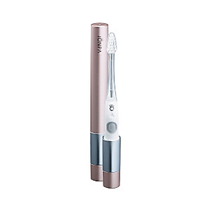 IONIC KISS IONPA DM Pink Compact Ionic Power Electric Toothbrush with Travel Cap, Brushing Timer, 2 Modes, 2 Soft Extended Filament Brush Heads Made in Japan, KISS You Outdoor DM-011PG
