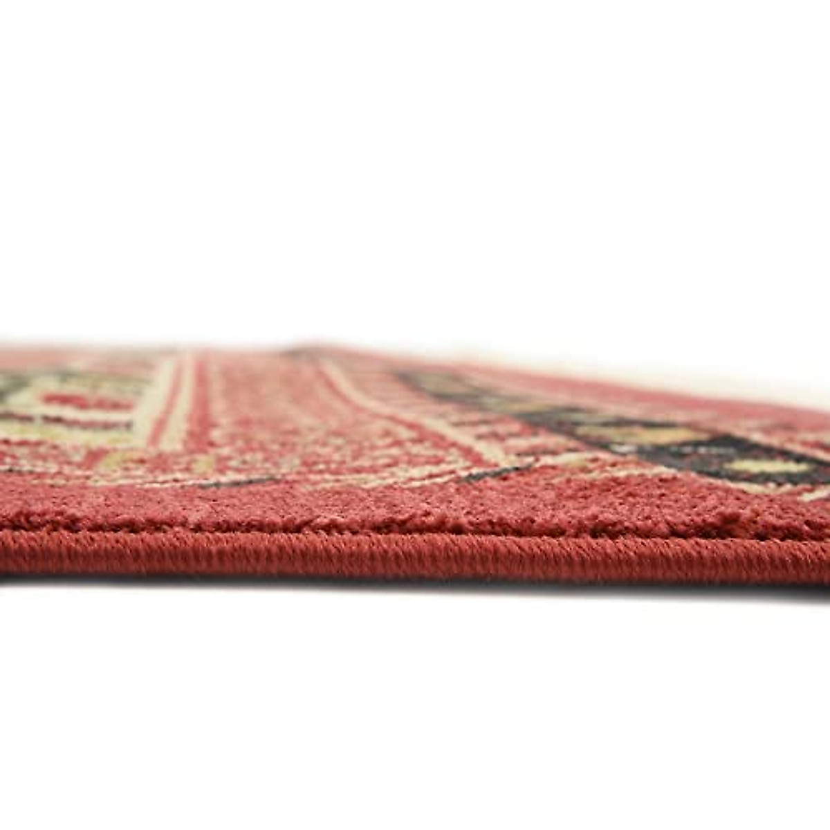 Unique Loom Fars Collection Area Rug - Pasadena (8' Square, Rust Red/ Black)