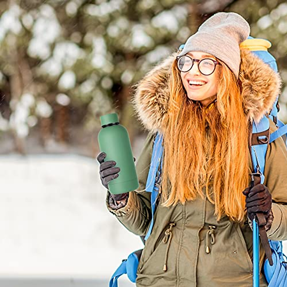 350ml Stainless Steel Thermos, Insulated Stainless Steel Water Bottle for Sports and Travel, BPA-free School Water Bottle for Children, Keep Cold and Hot for 24 Hours Classic Insulated Water Bottle