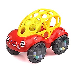 ZHFUYS Rattle & Roll Car，3-12 Months Baby Toys 5 inch boy and Girl Infant Toys Vehicles