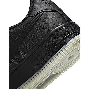 Nike Big Kid's Air Force 1 '06 "Space Jam Black/Black-Lt Blue Fury (DN1434 001) - 4