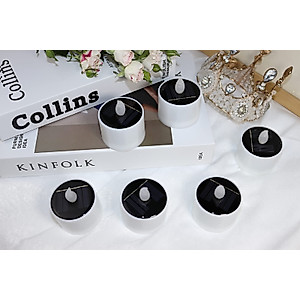 6pcs Solar Window Candles Outdoor Waterproof Flameless Flickering Led Tealights Solar Emergency Candles with Sensor Dusk to Dawn for Lantern Garden Camping Party Halloween Christmas Home Decor