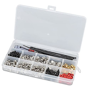 Fafeicy 362Pcs Computer Screw Set, Stainless Steel Cable Tie Screwdriver Washer Cleaning Brush Maintenance Kit, for Install or Repair Internal CPU Disk, Motherboard, Cooling Fan, Cable Tie Tool