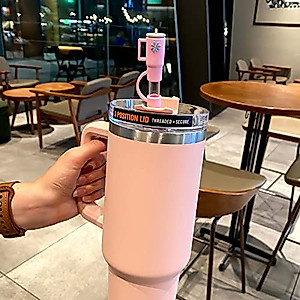 AIERSA Straw Cover Cap,4Pcs Silicone Straw Topper Compatible with Stanley 30&40 Oz Tumbler with Handle