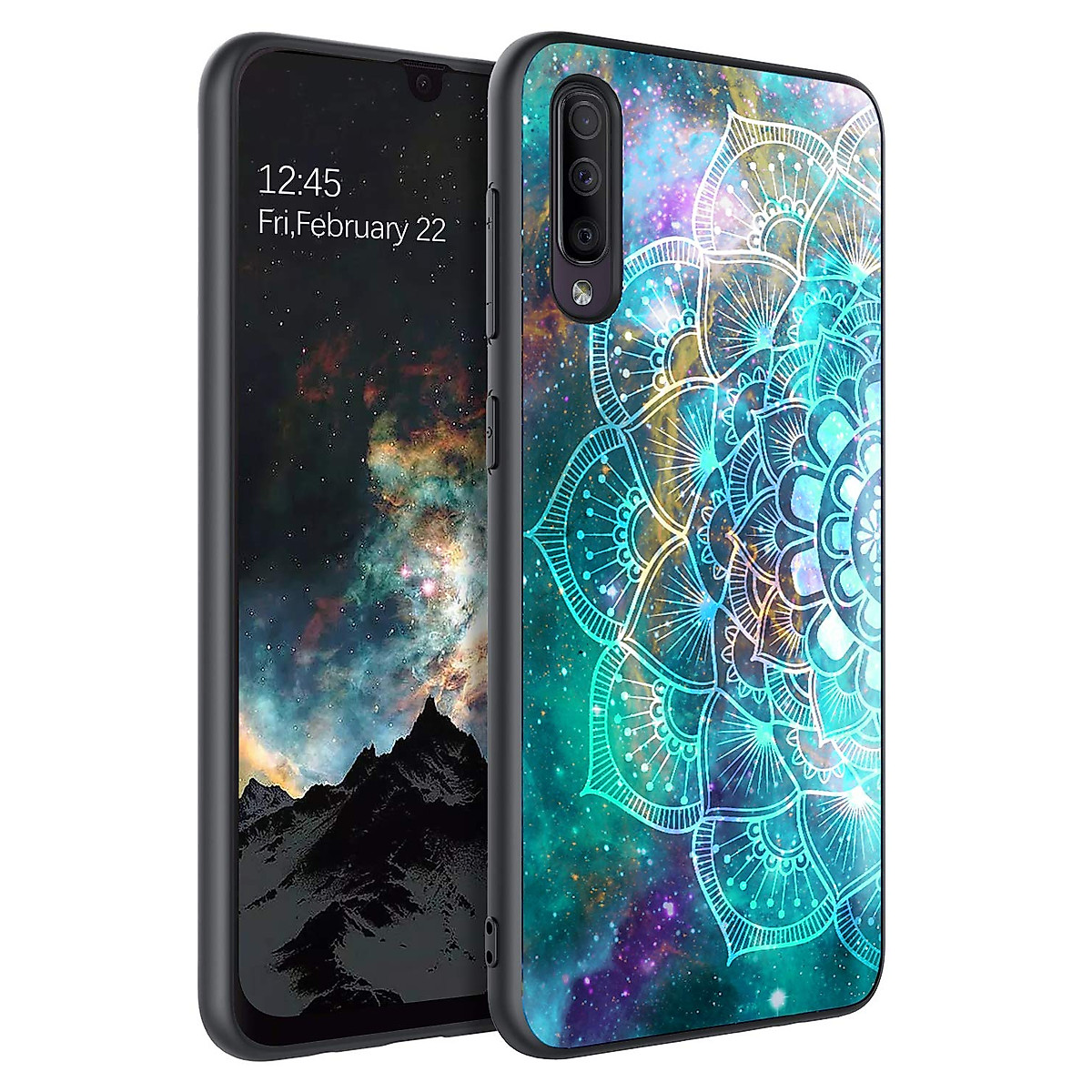 BENTOBEN Case for Samsung Galaxy A50 / A50s / A30s Case (2019), Slim Fit Glow in The Dark Soft Flexible Bumper Protective Shockproof Anti Scratch Cases Cover for Samsung Galaxy A50, Mandala in Galaxy