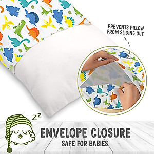 KeaBabies Toddler Pillowcase for 13X18 Pillow - Organic Toddler Pillow Case for Boy, Kids - 100% Natural Cotton Pillowcase for Miniature Sleepy Pillows - Pillow Sold Separately