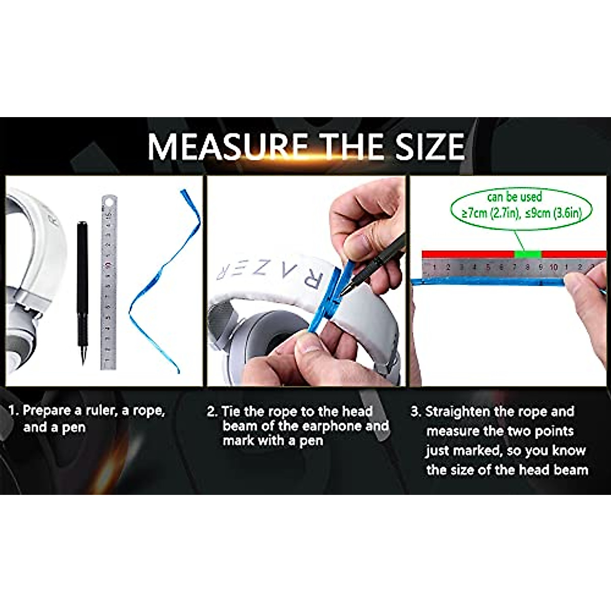 HUYUN Silicone Headsets Cat Kitty Ears Lovely Attachable Accessory Perfect Compatible for SteelSeries Arctis 5, Bose NC700 QC35 Silver Gray White Mercury Headphones