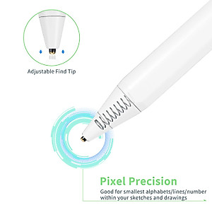 Active Stylus for Samsung Galaxy Tab S9/S9+ Pencil,Electronic Capacitive Type-C Rechargeable Pencil Compatible with Samsung Galaxy Tab S9/S9+ Stylus Pens,Good on Sketching and Note-Taking Pen,White