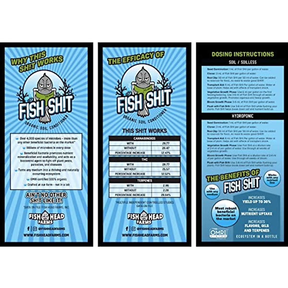 Fish Head Farms Organic Soil Conditioner for Yield and Flavor Enhancement. Improves Fertilizer Efficiency. Useful in both Garden Soil and Hydroponics Applications. 250 mililiters