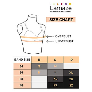 Lamaze womens Cotton Spandex Sleep for Nursing and Maternity Full Coverage Bra, Heather Grey, Large US