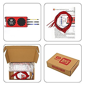 DALY BMS li-ion 7s 24V 100A PCB Protection Board with Separate Port Temperature Sensor for 18650 Lithium Battery Pack Rated 3.7V