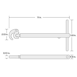 TEKTON 10 to 17 Inch Telescoping Basin Wrench (3/8 - 1-3/8 in.) | WRN92002