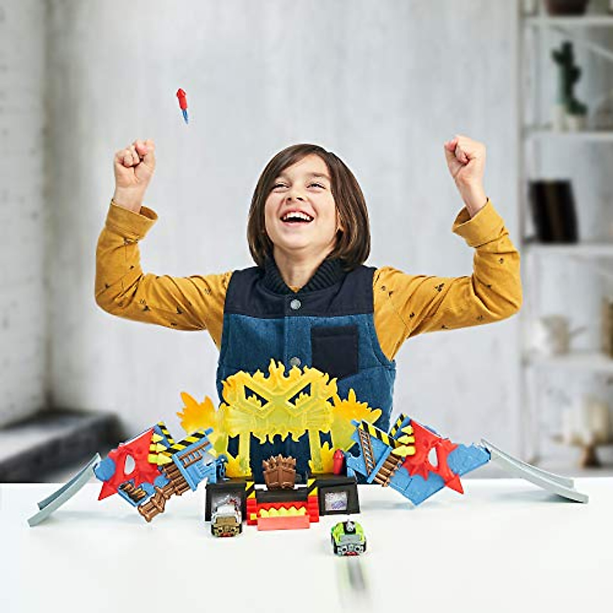 Boom City Racers - Fireworks Factory - 3 in 1 Transforming Playset - Rip, Race, Explode | Includes Exclusive Collectible Car - Thrilling Fun, Engaging Play