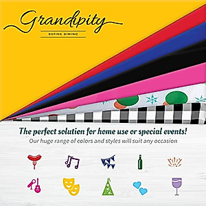 Grandipity White 6 Pack Premium Disposable Plastic Tablecloth 54 Inch. x 108 Inch. Rectangle Table Cover