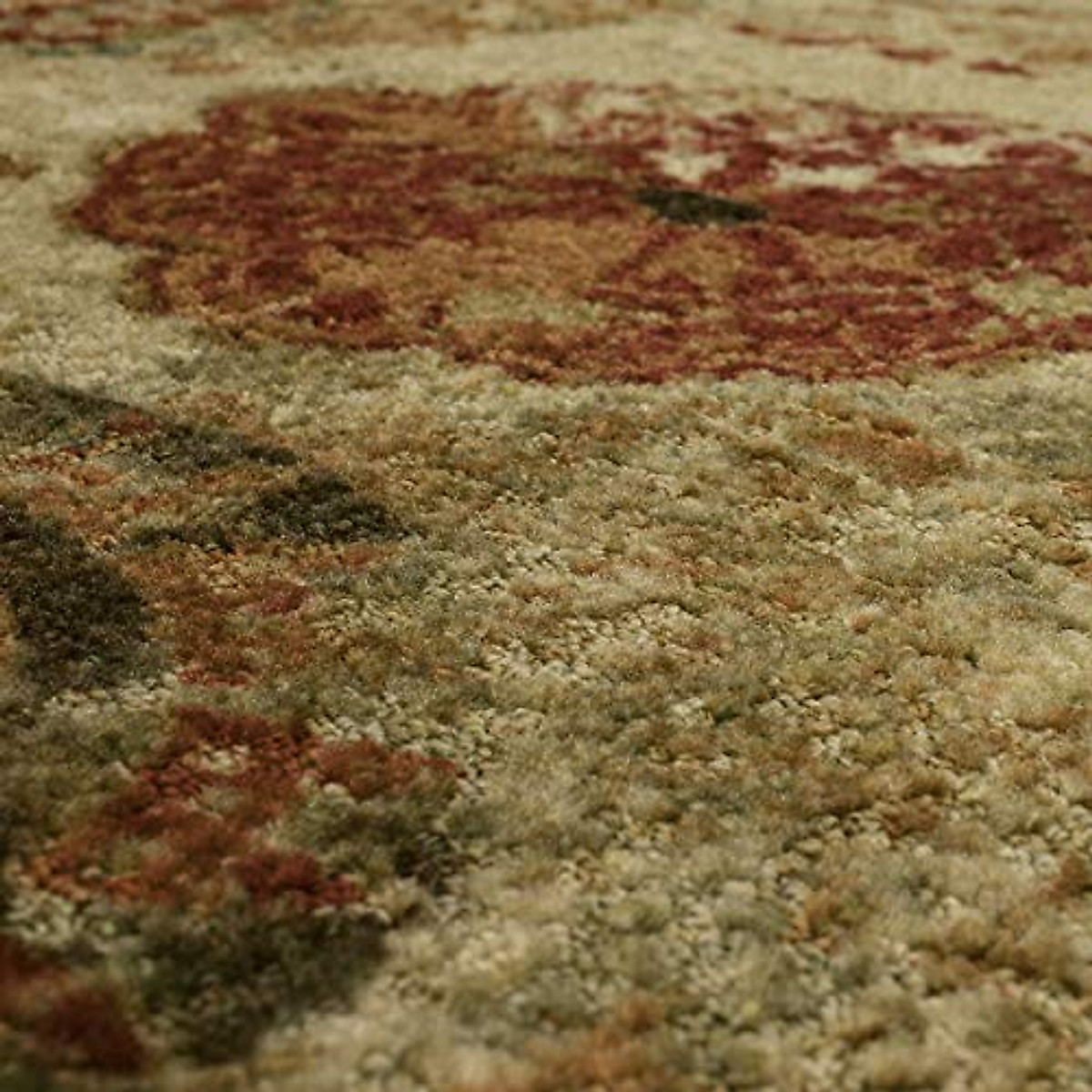 Mohawk Home Caravan Ornamental Floral Medallion 2' x 8' Area Rug - Orange - Perfect for Living Room, Dining Room, Office
