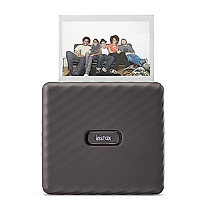 Fujifilm Instax Link Wide Printer Mocha Grey + Wide Twin Pack Instant Film + Cloth