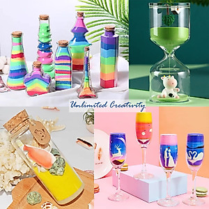 MIKIMIQI 4 Pcs Art Sand, Craft Sand Kit 1.25oz Bottles Sand Arts and Crafts Kit DIY Sand Painting Decorative Sand Vase Glass Sand Scenic Sand Wedding Sand for Decorations (Peach)