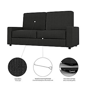 Bestar Edge Queen Murphy Bed with Sofa, White