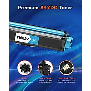 TN227 High Yield Toner Cartridges TN227 Compatible for Brother TN227 TN223 TN-227BK/C/M/Y High Yield Toner Cartridge for Brother HL-L3270CDW MFC-L3770CDW HL-L3290CDW Printer (tn-227 2BK/1C/1M/1Y)