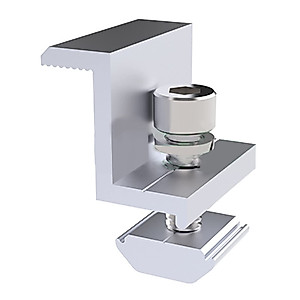 Autone 12 Pcs Solar Panel Adjustable End Clamps Solar Panel Mounting Bracket Clamp for 30-50mm/1.18-1.97'' Solar Framed Panel