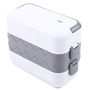 DYRABREST Double-Layer Electric Lunch Box Food Warmer Heater 110V Portable Rice Cooker Heating Container for Home Office Worker Cooking Meals Soup