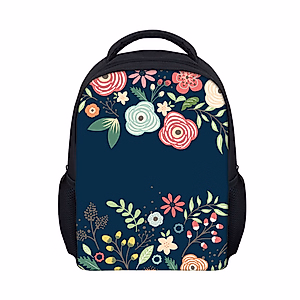 Beauty Collector Preschool Bookbags for Toddler Girls, Customized Floral Backpack Daypack Mini