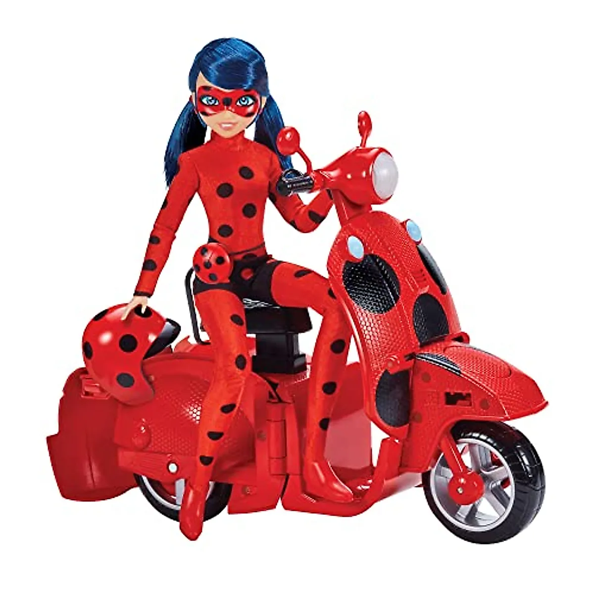 Miraculous Switch N Go Scooter with Exclusive 10.5” Ladybug Lucky Charms Fashion Doll and Accessories