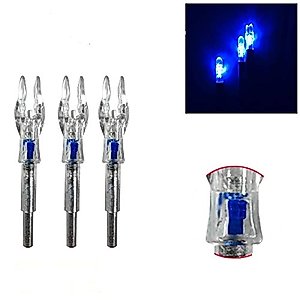 JIEXI HWYP Led Lighted Arrow Nocks for ID 4.2mm/165 for Victory Easton G-Uni shafts Pack of 6 (Blue)