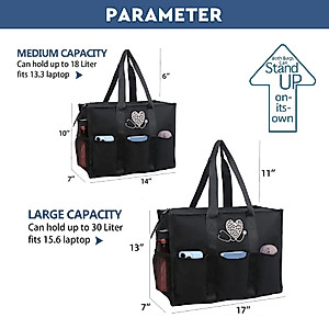ABAMERICA Nurse Bags for Work Nursing Bag Multiple Pockets Waterproof Organizing Zip Top Clinical Bag for Nursing Students