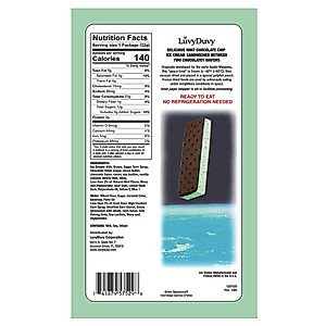 LuvyDuvy Freeze-Dried Mint Chocolate Chip Ice Cream Sandwiches - 3 Pack