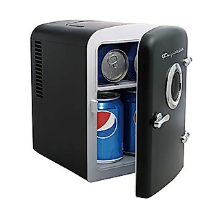 Frigidaire EFMIS151 Mini Portable Compact Personal Home Office Fridge Cooler BUILT IN SPEAKER, 4L Capacity, Chills Six 12 oz Cans, 100% Freon-Free & Eco Friendly