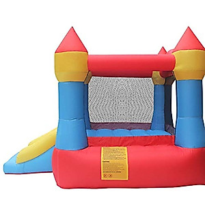 FBITE Children's Inflatable Castle,Trampoline Home Small Inflatable Slide Parent-Children's Playground Kindergarten Indoor and Outdoor Toy Playground,Colors,265 190 170Cm