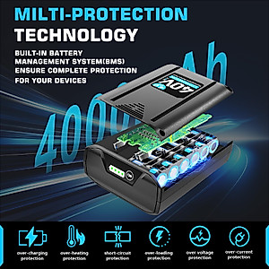 Supowill 40V 4.0Ah Replacement for Kobalt 40V Battery Kobalt KB2540C-06 Lithium Ion Battery KB440-03 KB640-03 KB240-06 KB240C-06 KB640-06 KB245-06 Kb540-06 ‎Cordless Power Tool Battery