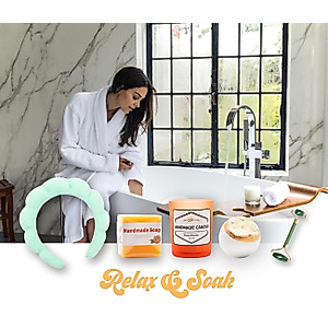 Sunny&Wise Care Package For Women, Self Care Gifts for Women, Get Well Gifts For Women After Surgery, Orange Fruit Themed, Thinking of You Gifts for Women with 12 Oz Good Vibes Tumbler