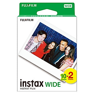 Fujifilm Instax Wide Instant Film, 2-Pack (White)