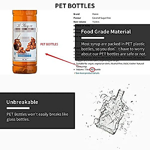 Ezebesta 4 Pieces Coffee Syrup Dispenser Bottle 300ml PET Black Pump Bottles with Labels for Coffee Bar Organization