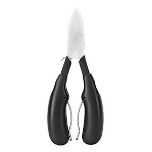 Nail Cuticle Pliers Stainless Steel Cuticle Scissors Non Slip Pedicure Cutter Tool for Home Use for Nail Care for Men and Women for Different Nail(Black)