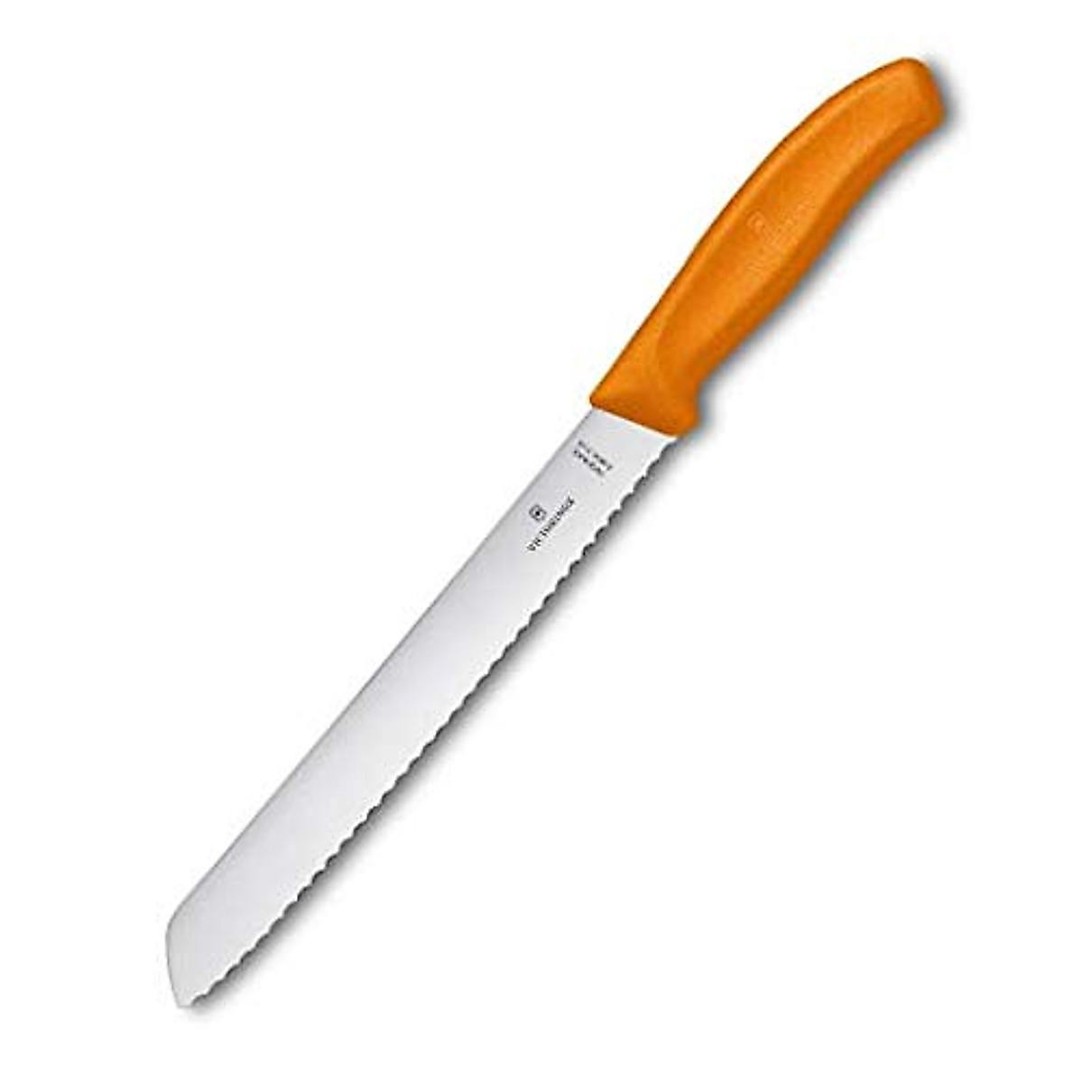 Victorinox 6.8636.21L9B Swiss Classic Bread Knife For Cutting Loaves Of Bread And Rolls Serrated Blade in Orange, 8.3 inches