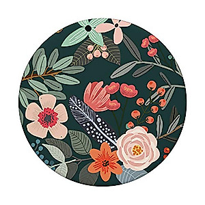 Cute Colorful Garden Botanical Floral Pattern PopSockets PopGrip: Swappable Grip for Phones & Tablets