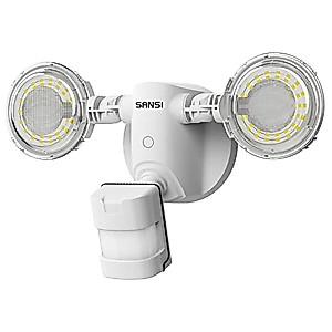 SANSI 4000LM Motion Sensor Outdoor Light 30W LED Flood Lights Outdoor with Ceramic Tech., 5000K Dusk to Dawn Security Light,320 Degree Wide Angle Illumination for Garage Yard Patio Bright Pro Series