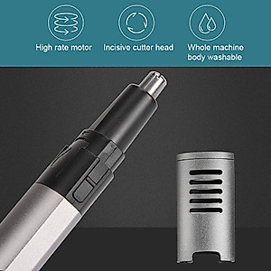 Valentine's Day Carnival Nose Hair Trimmer, Electric Nose Hair Trimmer Portable Nasal Hair Shaver Cutting Machine, USB Charging, Low Noise (Gray)