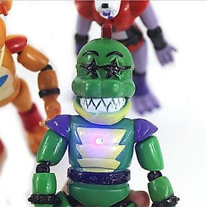 2022 New Game FNAF Toys Bonnie Foxy Bear Action Figure Dolls 9pcs/Set Transparent Version for Children (A)