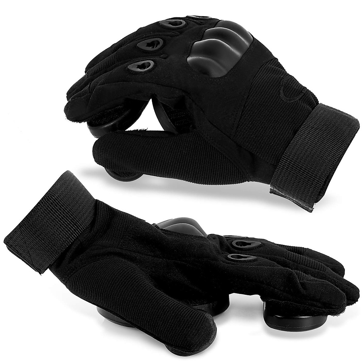 LOSENKA Skateboard Gloves with Sliders，Standard Longboard Downhill Slide Gloves Skate Gloves with 2 Slider Puck Set (Black)