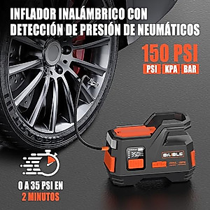 Car Jump Starter with Air Compressor,Biuble Jump Starter 4500A 150PSI Inflator for Up to All Gas or 10.0L Diesel Engine 12V Portable Battery Starter Power Pack