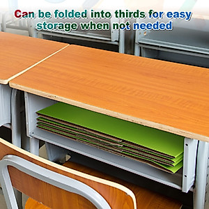 18 Pcs Privacy Folders Boards for Student Desks Desk Dividers for Students Classroom Desk Privacy Panel Study Carrels School Teacher Supplies, 9 Colors, 17 x 12 Inch