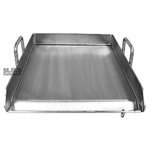 Stainless Steel Flat Top Comal Plancha 18"x16" inch BBQ Griddle for cooking with Outdoors Stove or Grill catering