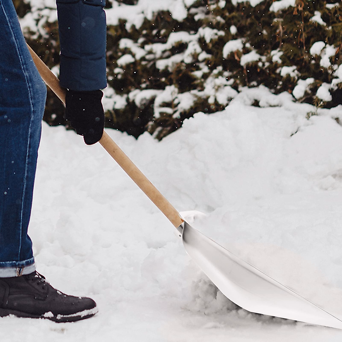 Happyyami Snow Shovel Stainless Steel: Heavy Duty Gardening Shovel Head Metal Snow Shovel Head Replacement Portable Snow Remover for Car Driveway House