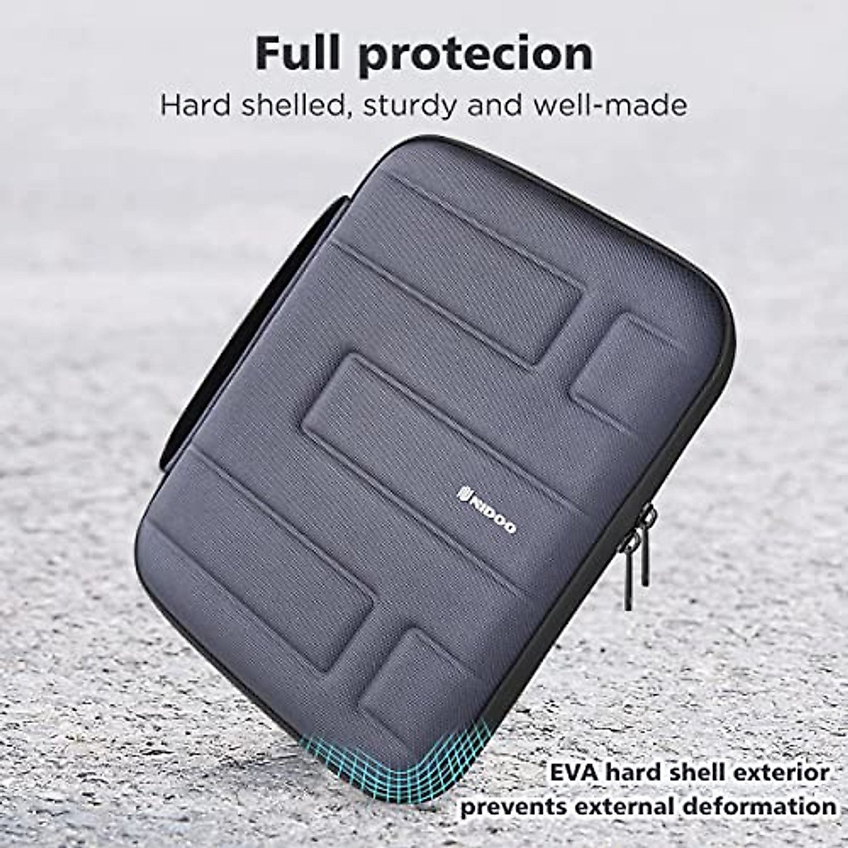 NIDOO Hardshell iPad Case Tablet Sleeve for 11 inch iPad Pro M2 2022/10.9" 10.2" iPad / 10.5" 10.9" iPad Air 4th 5th Generation, Laptop Carrying Bag for Surface Go 3 2 / Samsung Store Accessories